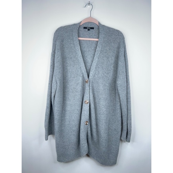Quince | Sweaters | Quince Cashmere Oversized Gray Boyfriend Cardigan ...